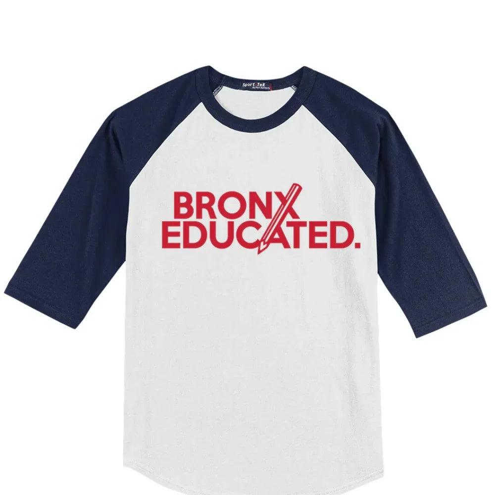 Bronx Educated Raglan Tee | Baseball Streetwear – Bronx Native Shop